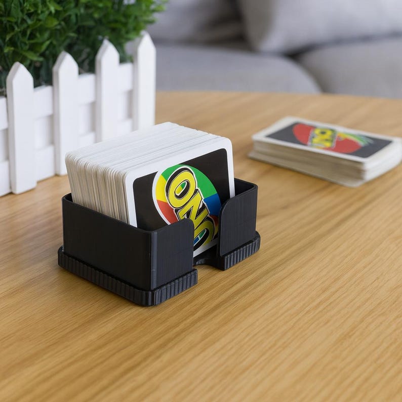 UNO Card Case: Red and Black Deck Box, 3D Printed Travel Card Storage ...