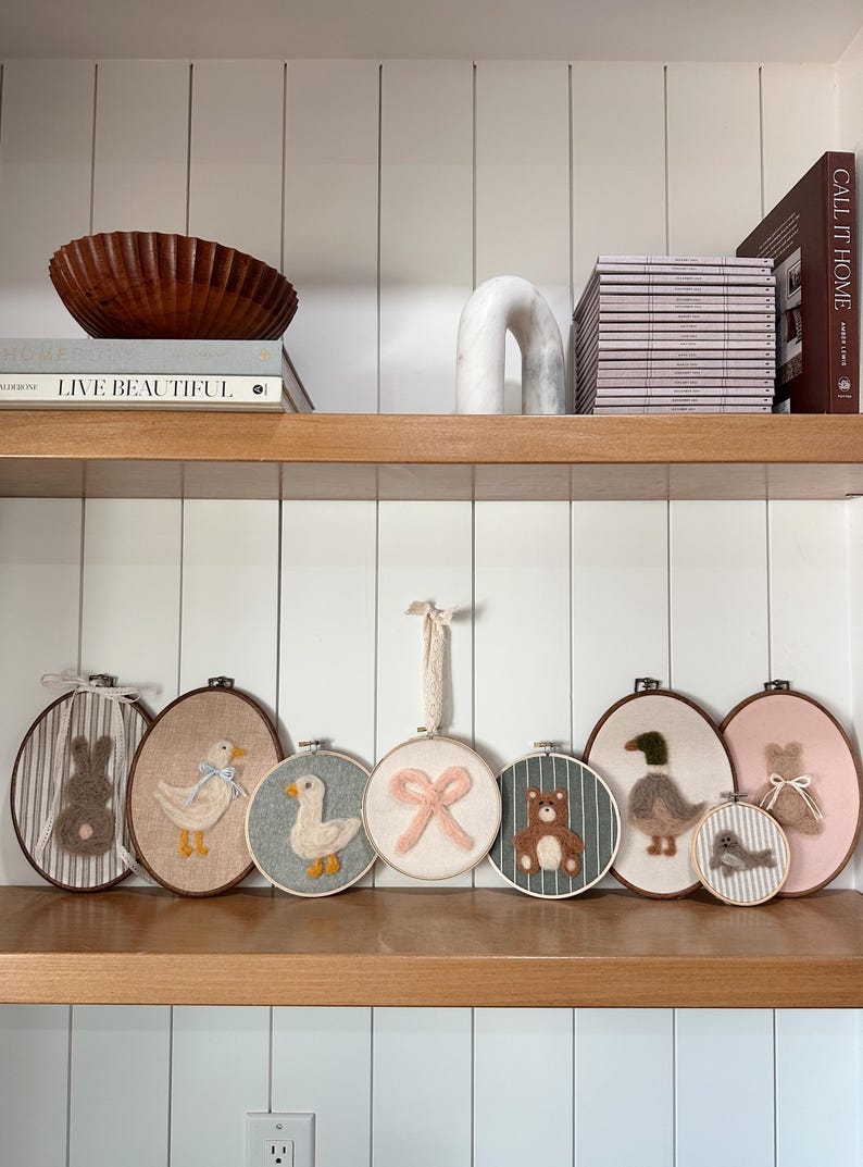 Custom Felt Animal Hoop – Personalized Embroidery Wall Art – Choose ...