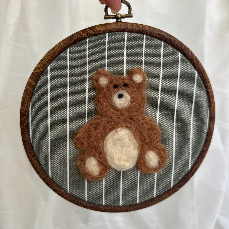 Teddy Bear Felt Wall Art - Etsy