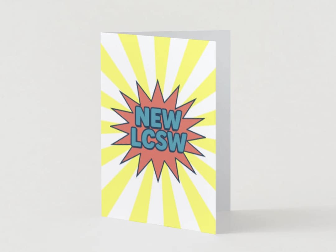 LCSW Congratulations Card | Social Worker Exam Gift | Therapist ...