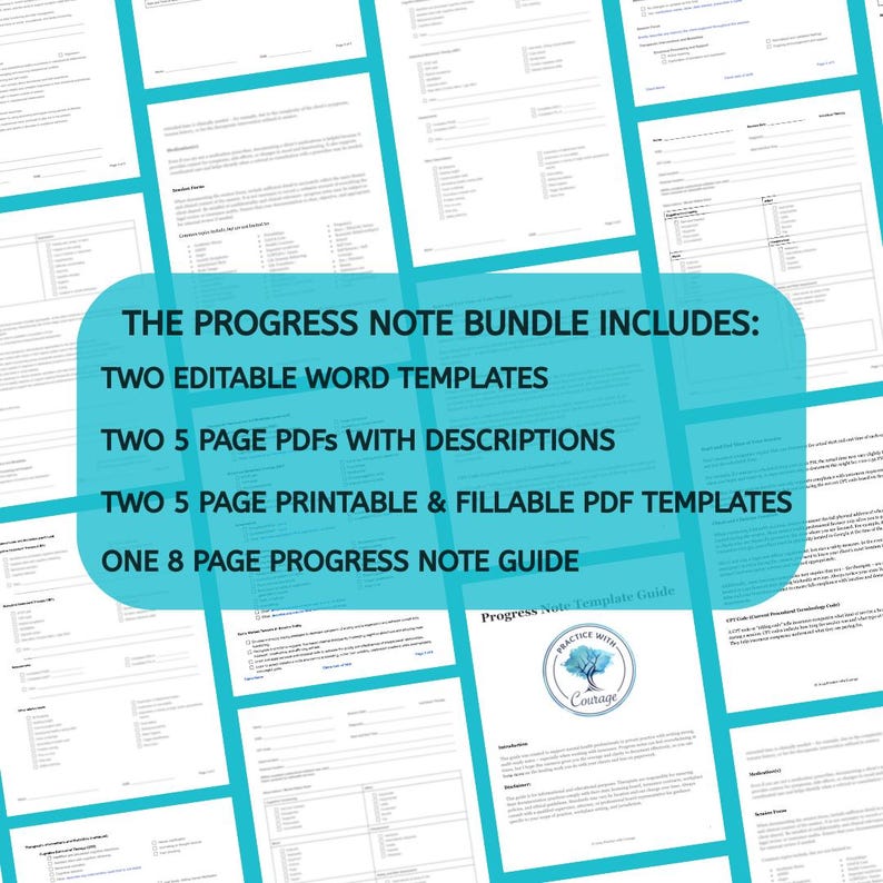 Progress Note Template With Checkboxes for Therapists - Etsy