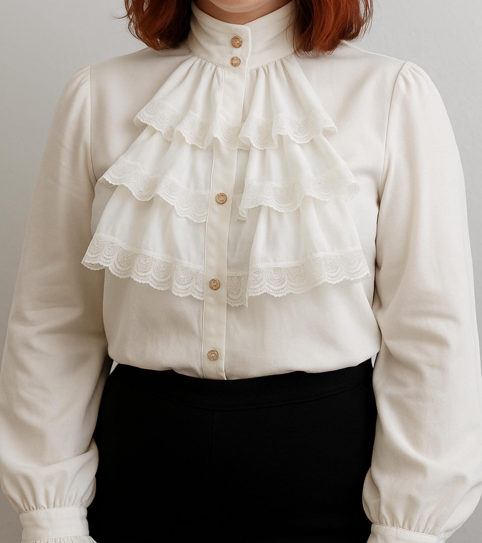 Victorian Ruffle Blouse: Steampunk Renaissance Gothic Top - Etsy