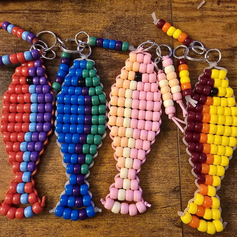 Pony Bead Keychain - Etsy