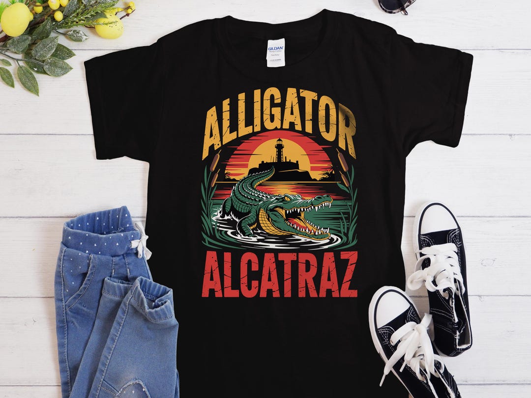 Alligator Alcatraz SVG PNG DXF Funny Comic Style Gator Rider Design ...