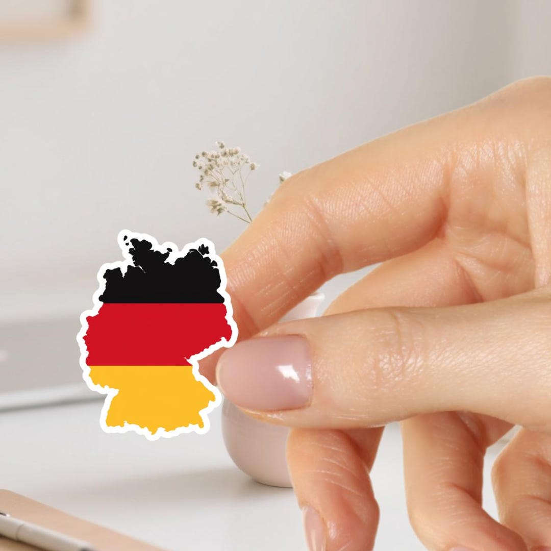 Germany Flag Sticker Set – Map, Heart & Circle Shape Vinyl Decals - Etsy