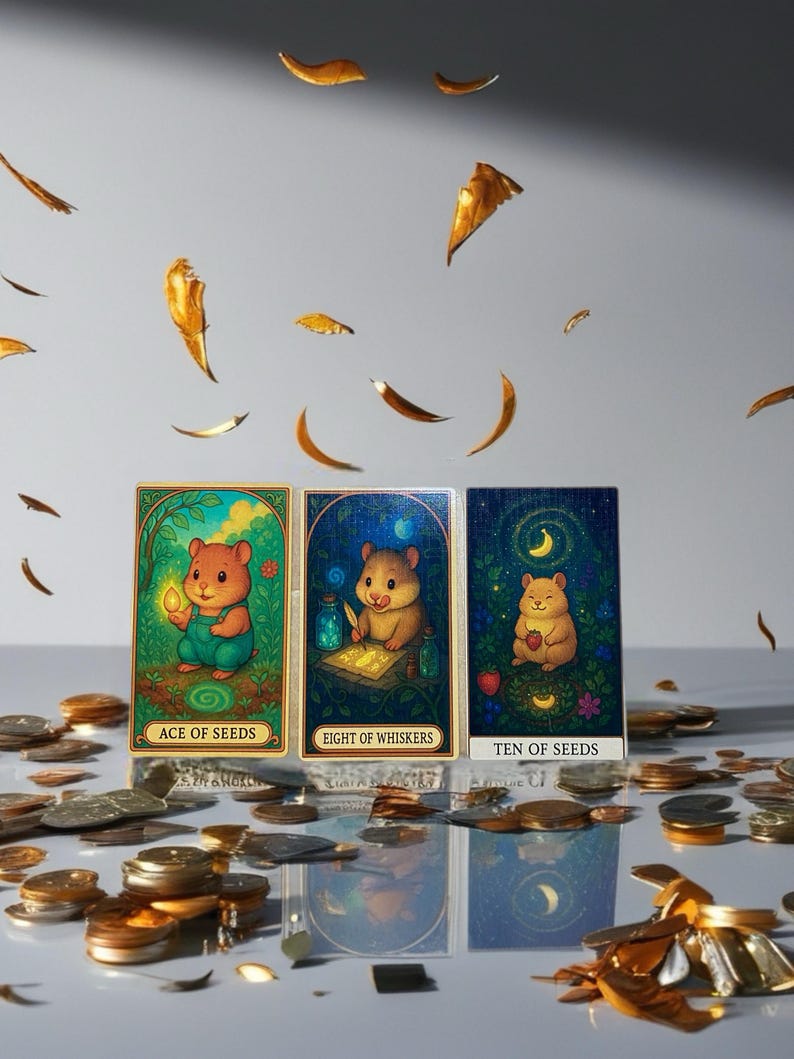 Paws and Portals Tarot Deck – Whimsical Hamster-inspired Cards - Etsy