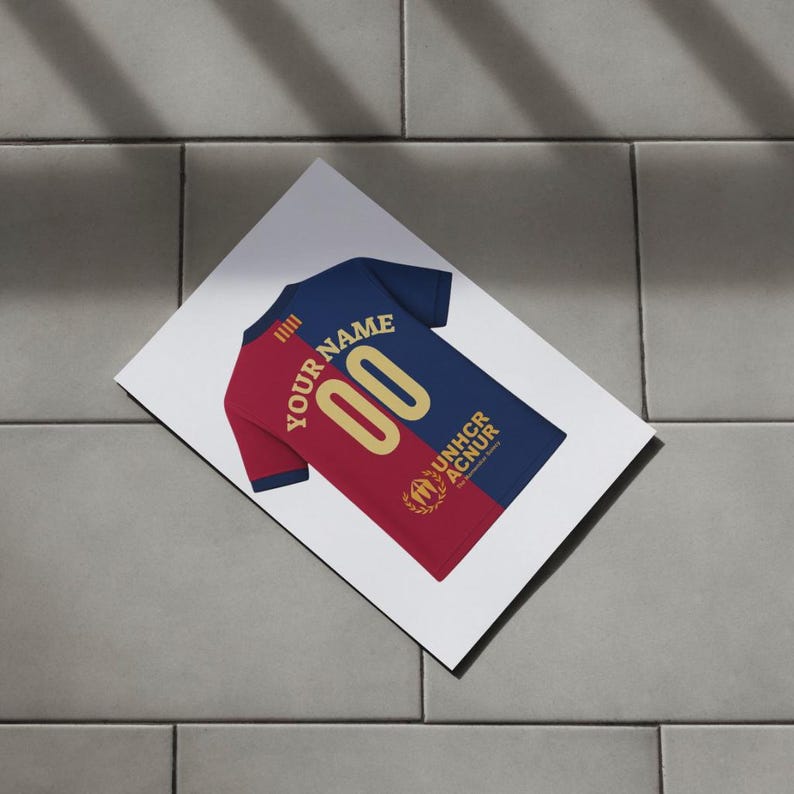 Editable FC Barcelona Jersey Poster- A4 Canva Template -instant ...