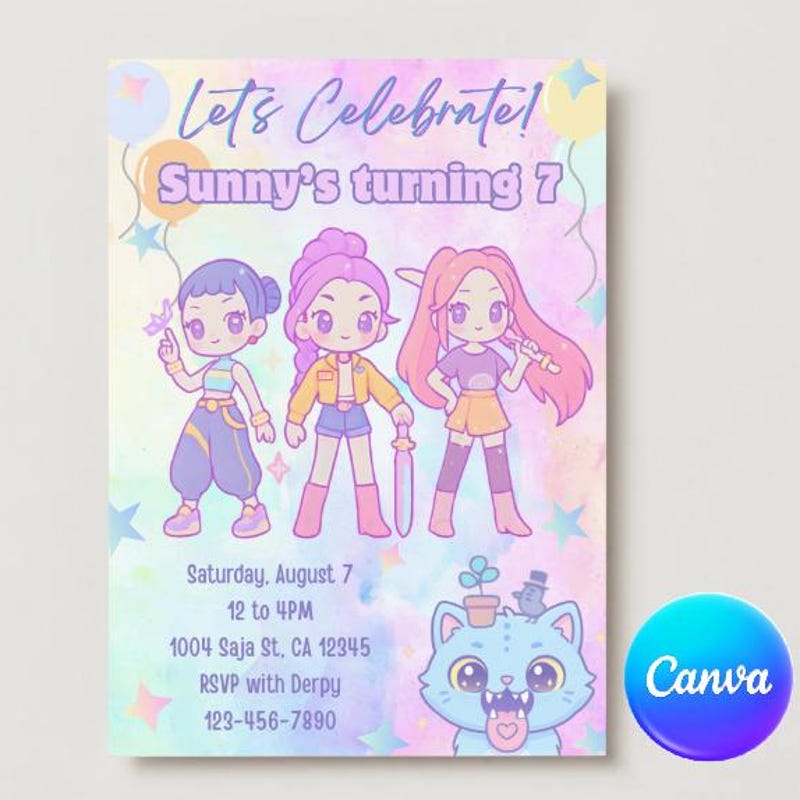 Kpop Demon Hunter Template - Etsy