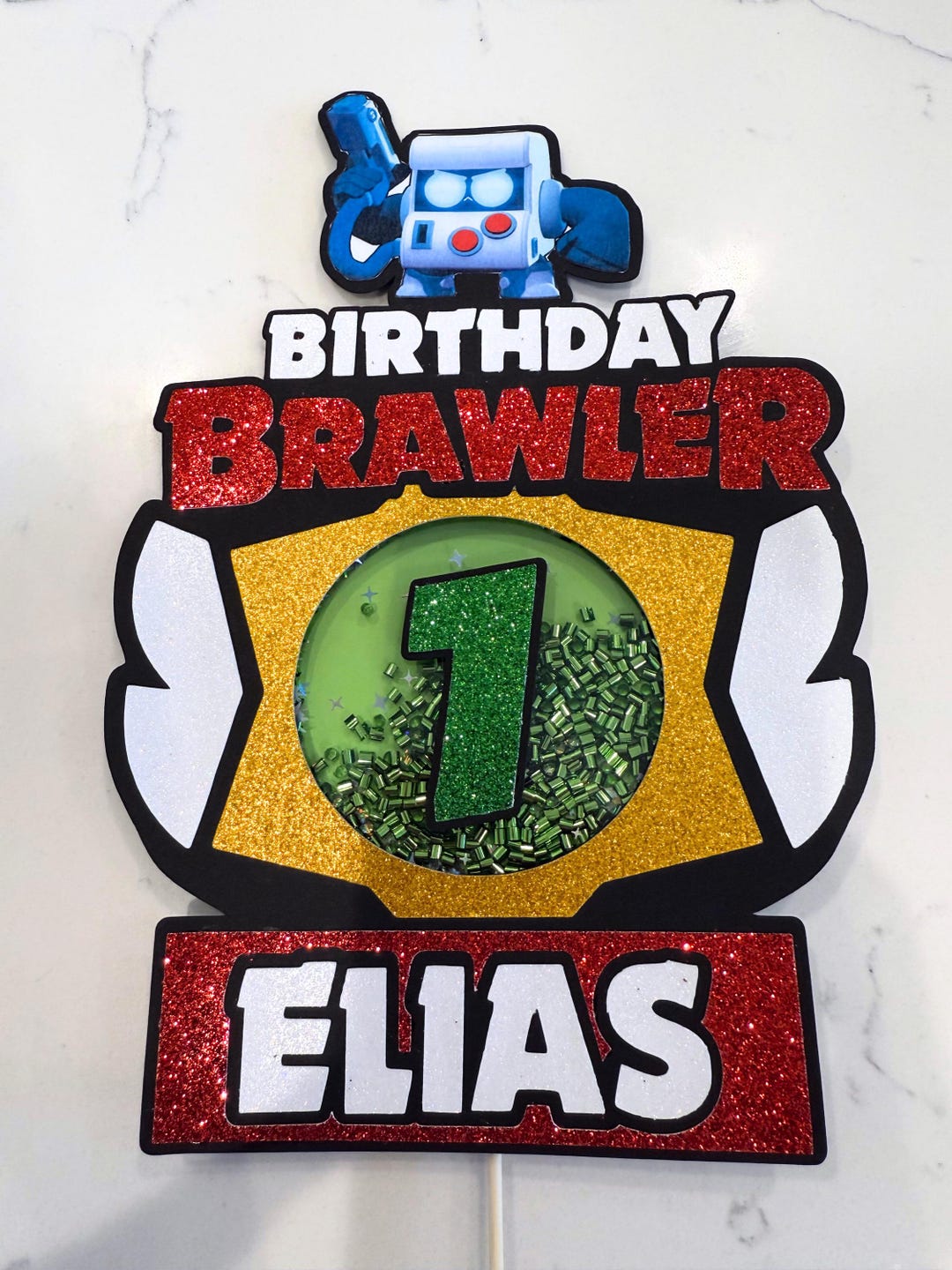 Custom Brawl Star Inspired Birthday Cake Topper | Cupcake Toppers | 8 ...