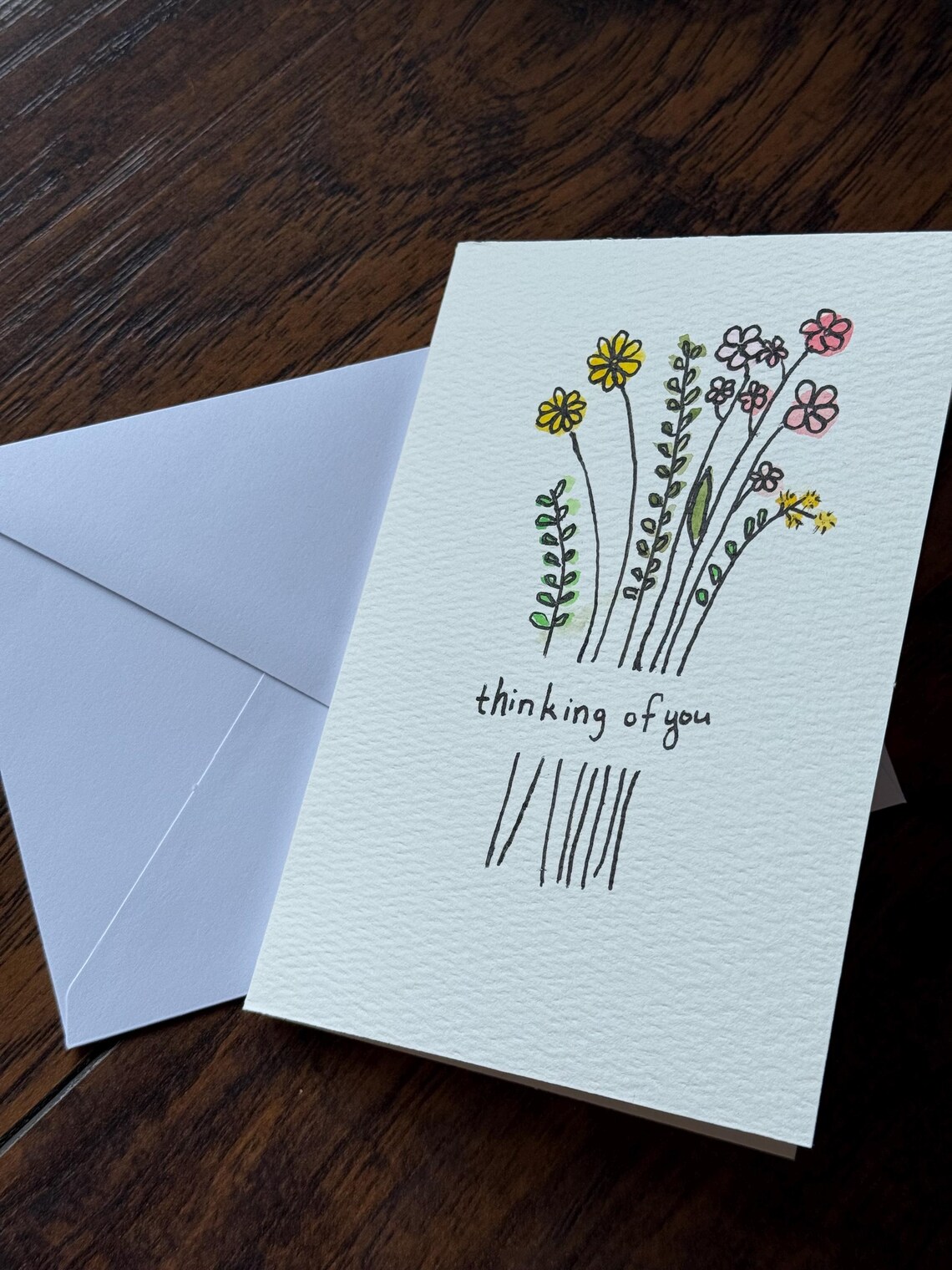 Handmade Watercolor Floral Greeting Card - Etsy