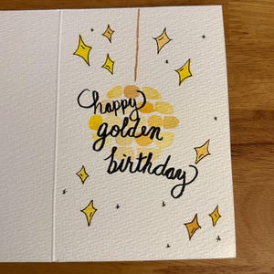 Golden Birthday Disco Birthday Card - Etsy