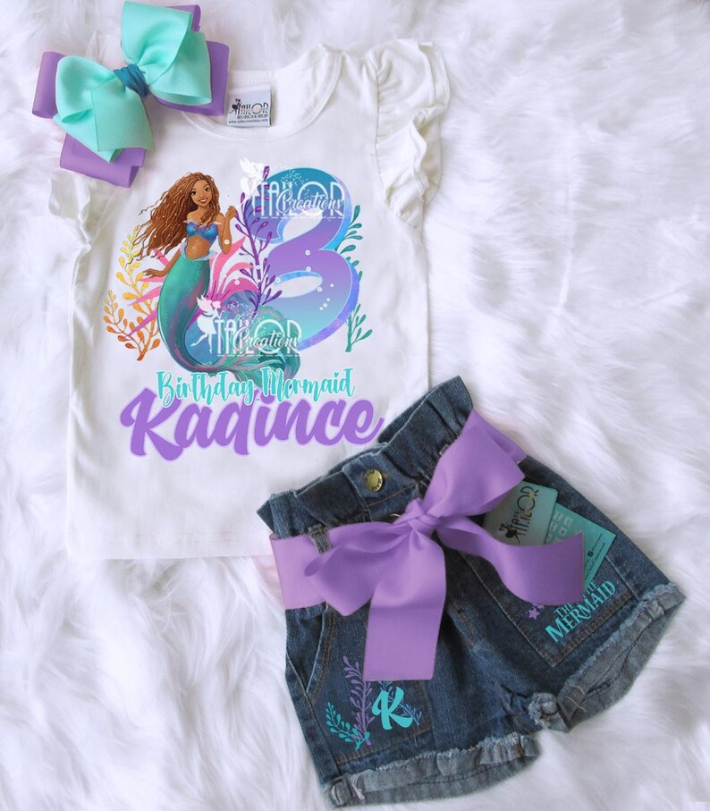 Little Mermaid Ariel Custom Birthday Outfit, Disney Princess Birthday ...