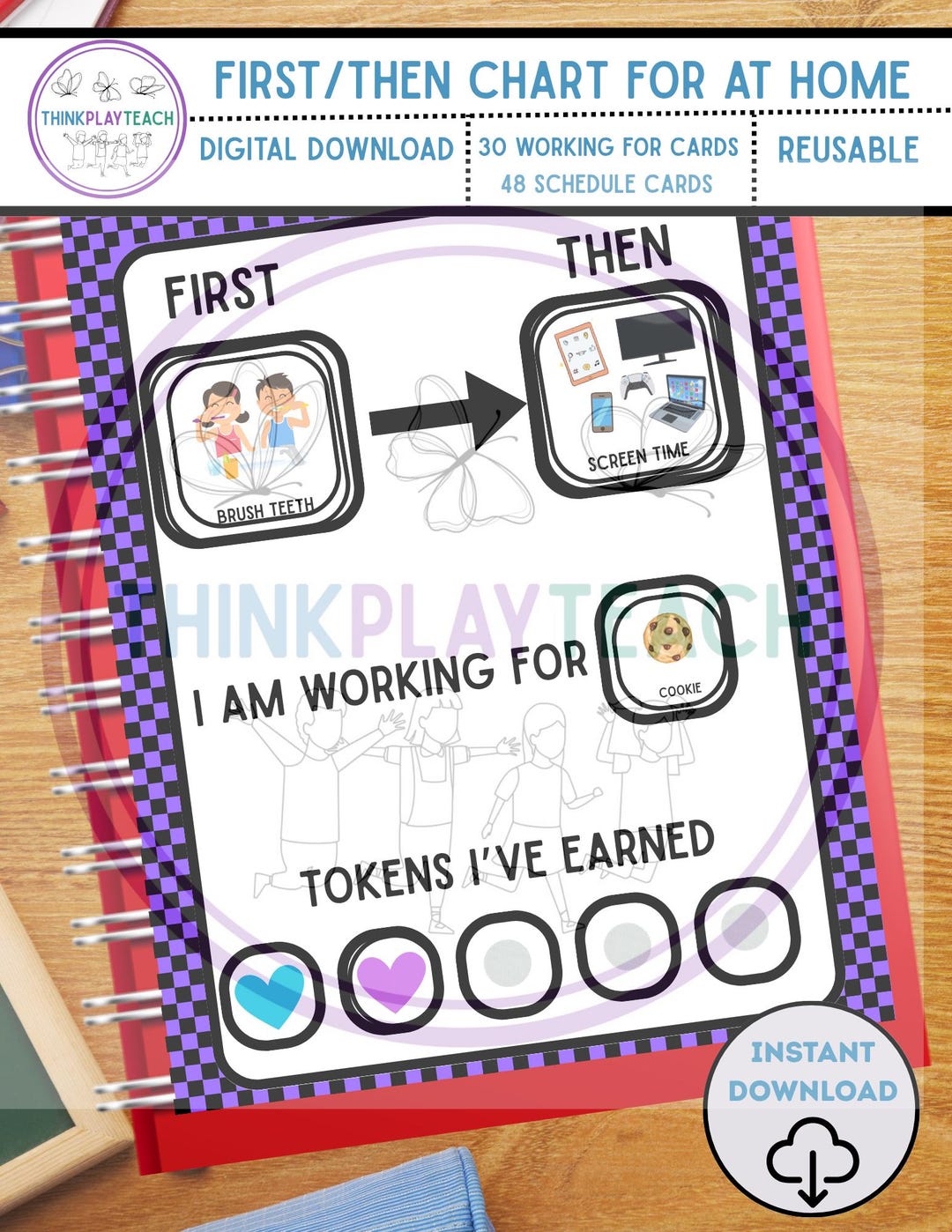 First/then Visual Chart for at Home (girl Theme) - Etsy