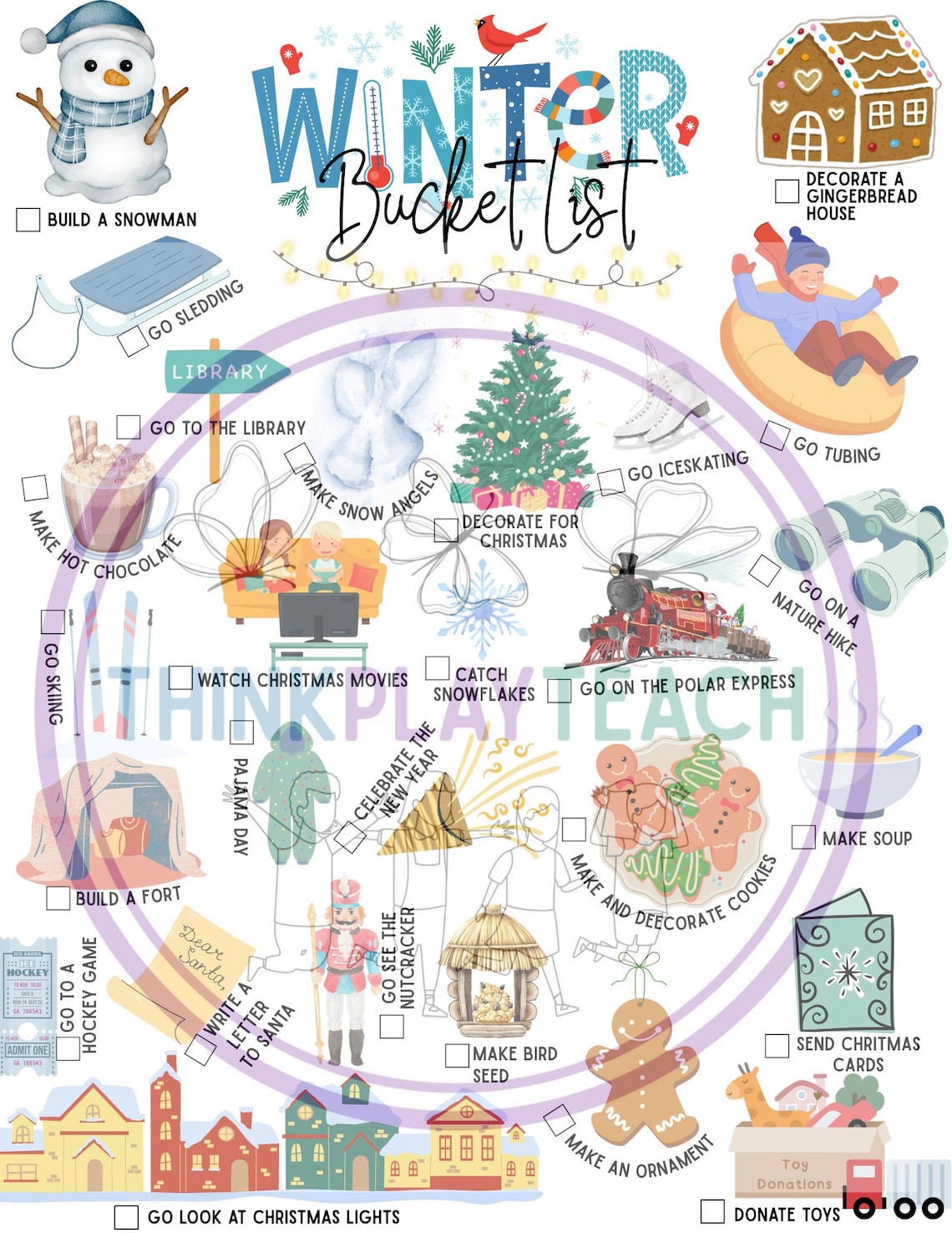 Seasonal Bucket List - Instant Download - Etsy