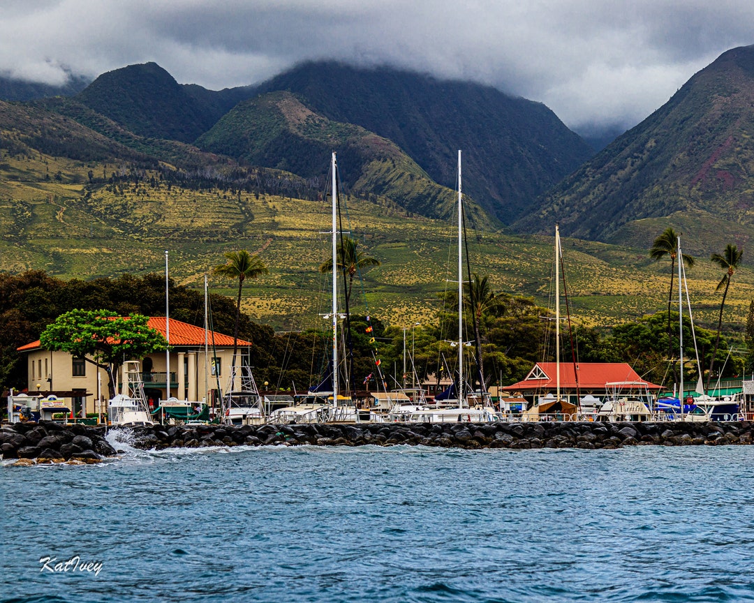 3 Piece Panorama of Lahaina Harbour and West Maui Mountains - Hawaii - Etsy