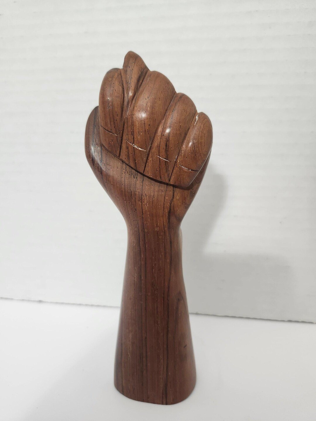 Mid-century Modern MCM Brazilian Rosewood Fist Sculpture Hand-carved ...