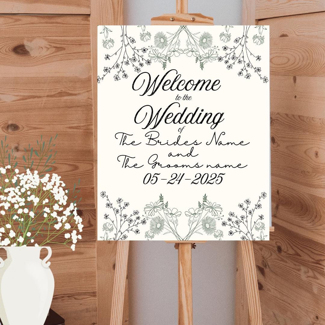 Wedding Welcome Sign Poster Board 24