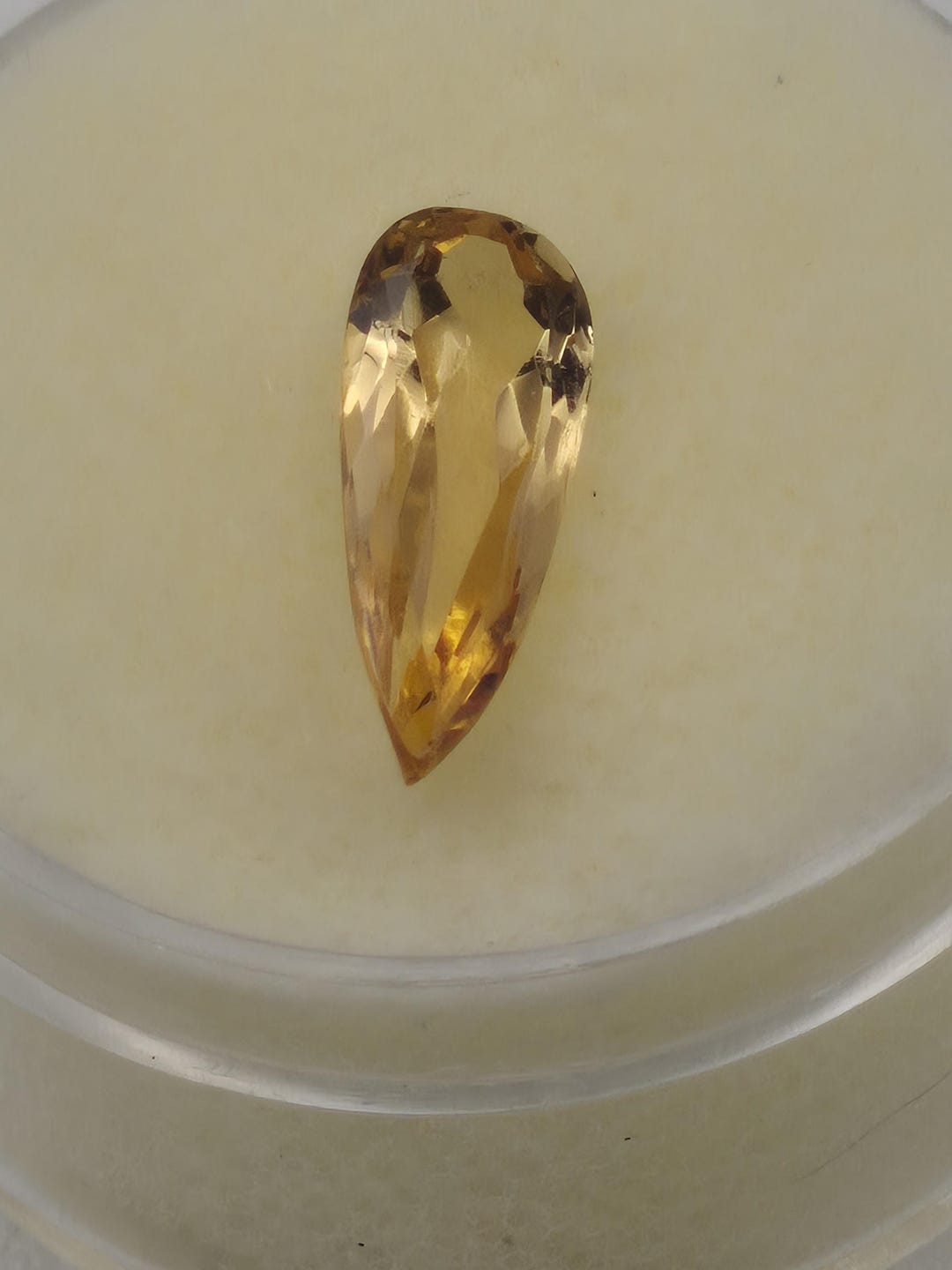 1.95 Carat Precious Golden Topaz. Pear Shaped. GIA Graduate Gemologist ...