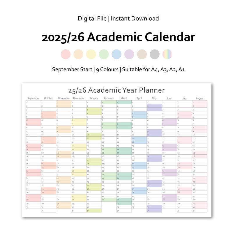 2024 2025 Academic Calendar Fscj - Etsy New Zealand