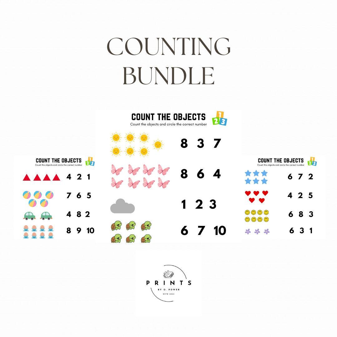 Toddler, Preschool, Counting, Numbers, Learning Activity - Etsy