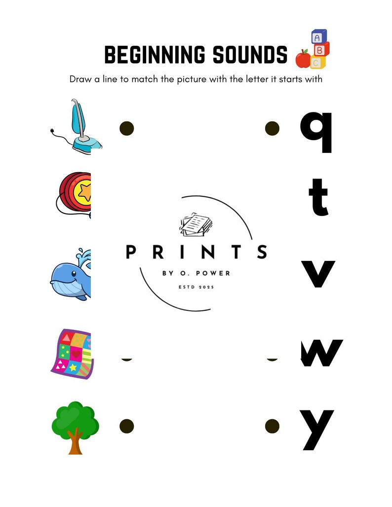Toddler, Preschool, Alphabet, Beginning Sounds, Matching, Learning ...