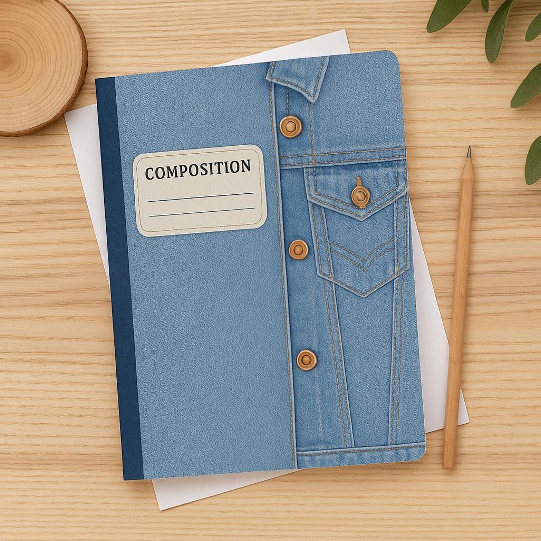 Light Wash Denim Notebook Covers | Pearl & Plain | Printable ...