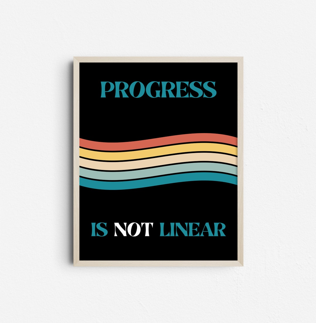 Progress is Not Linear Printable Wall Art, Therapist Office ...