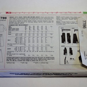 Pattern Simplicity 7786: Misses' Jiffy Skirt Pants and - Etsy