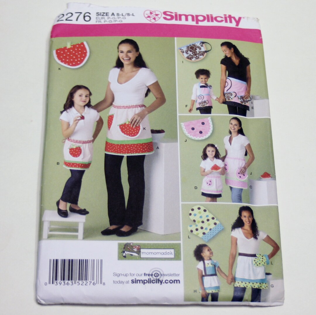 Simplicity 2276: Child's and Misses' Aprons in Three Sizes and ...