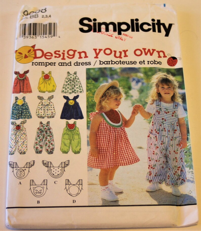 Craft Supplies & Tools Size 1/2 to 2 Toddler Girl Sleeveless Jumpsuit ...