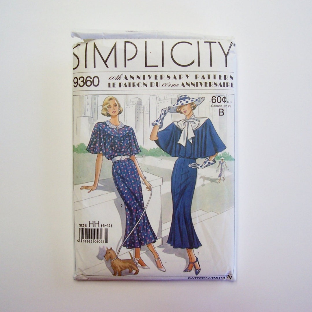 Woman's Dress Pattern Simplicity 9360: 60th Anniversary Pattern for ...