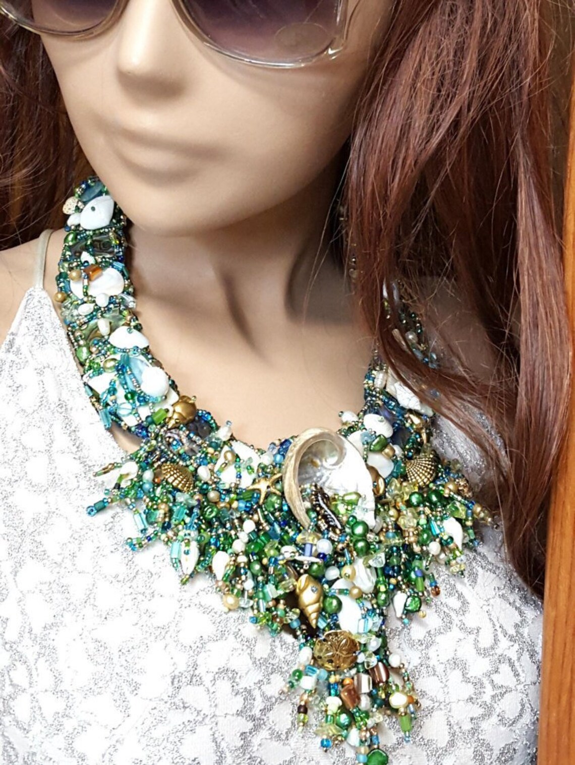 Statement Necklace Mermaids Gem - Etsy