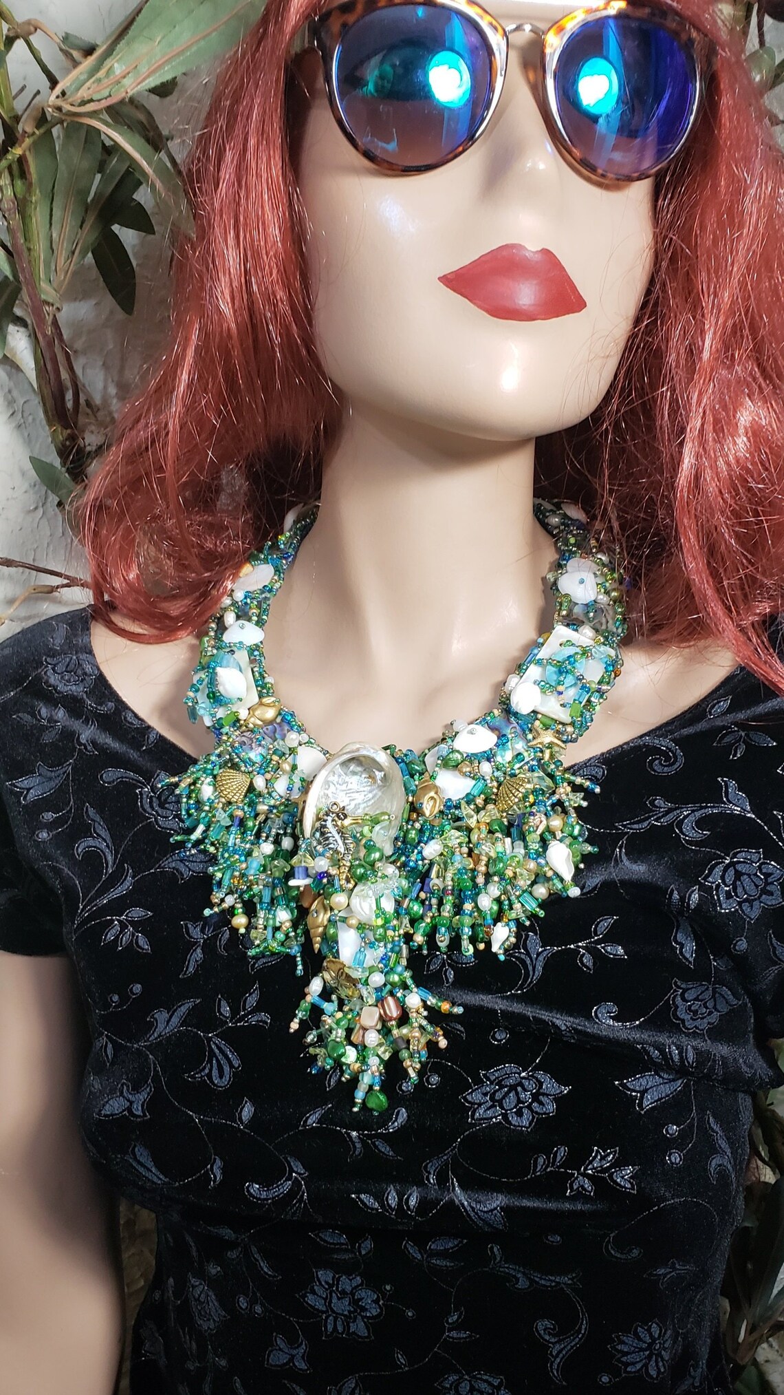 Statement Necklace Mermaids Gem - Etsy