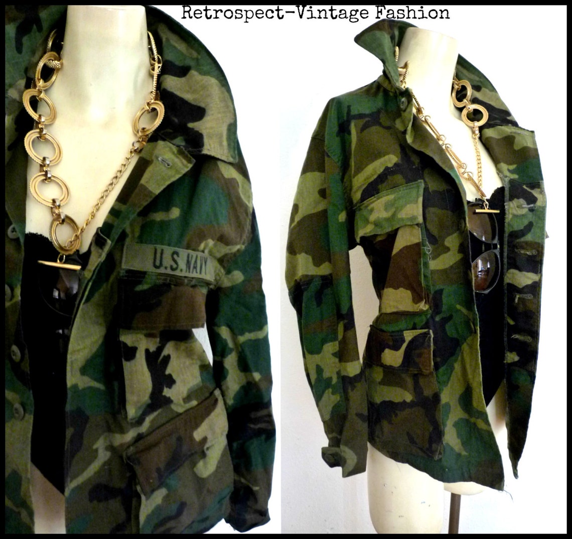 Vintage CAMO Jacket for Men or Women CAMOUFLAGE MILITARY | Etsy