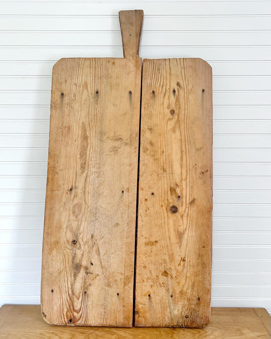 Antique Large European Wood Breadboard Chopping Cutting Board Farmhouse ...