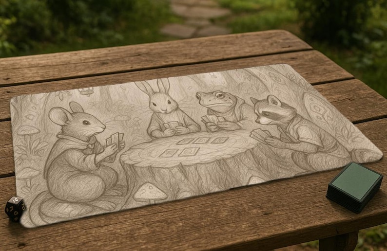 Bloomburrow Playmat: Rabbit & Frog Fantasy Art TCG - MTG, Pokemon ...