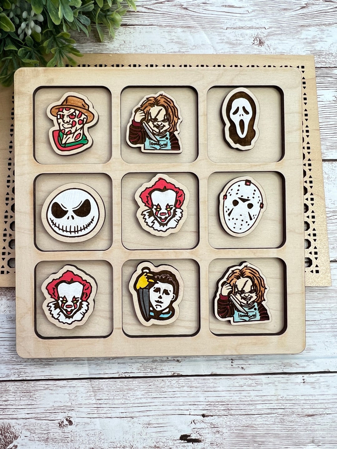 Horror Scary Movie in Comments List Two Characters -tic Tac Toe Board ...