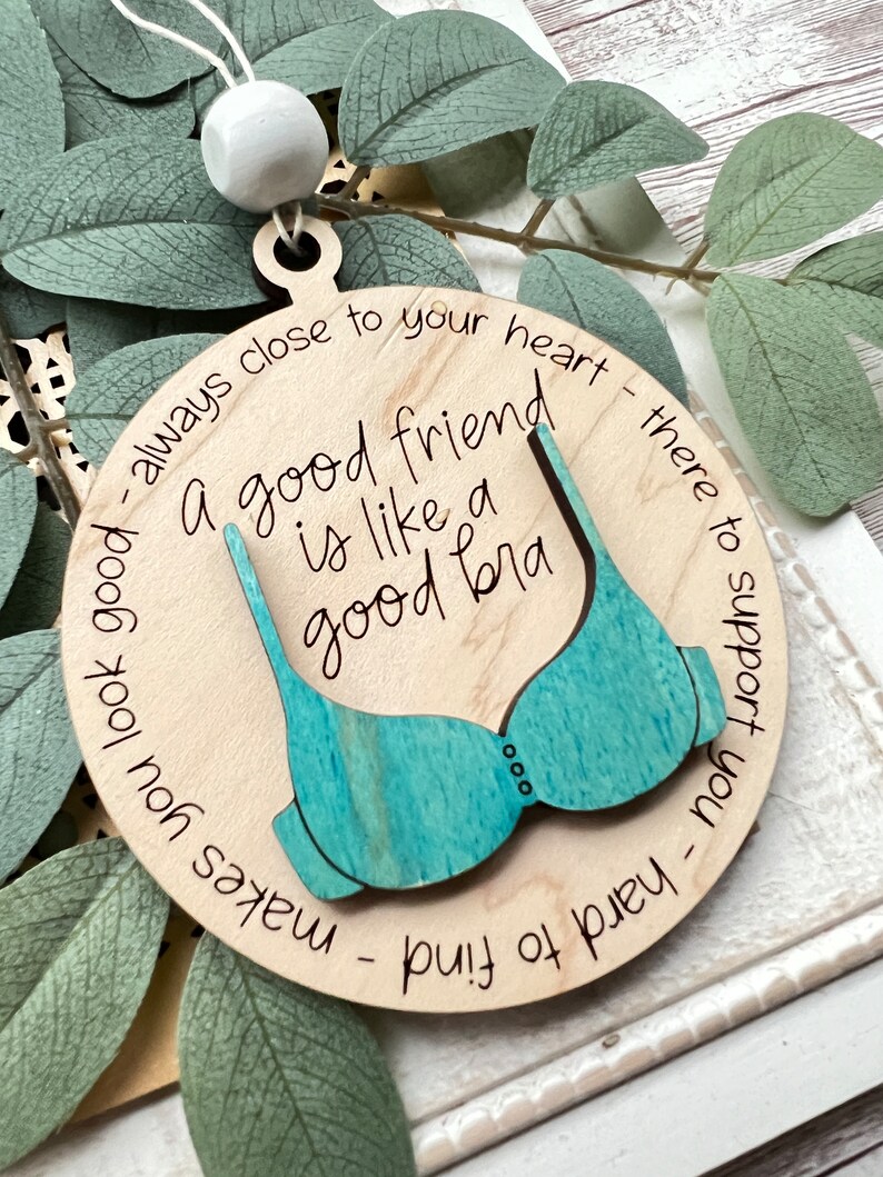 Best Friendship Hand Painted Bra Wood Ornament - Etsy