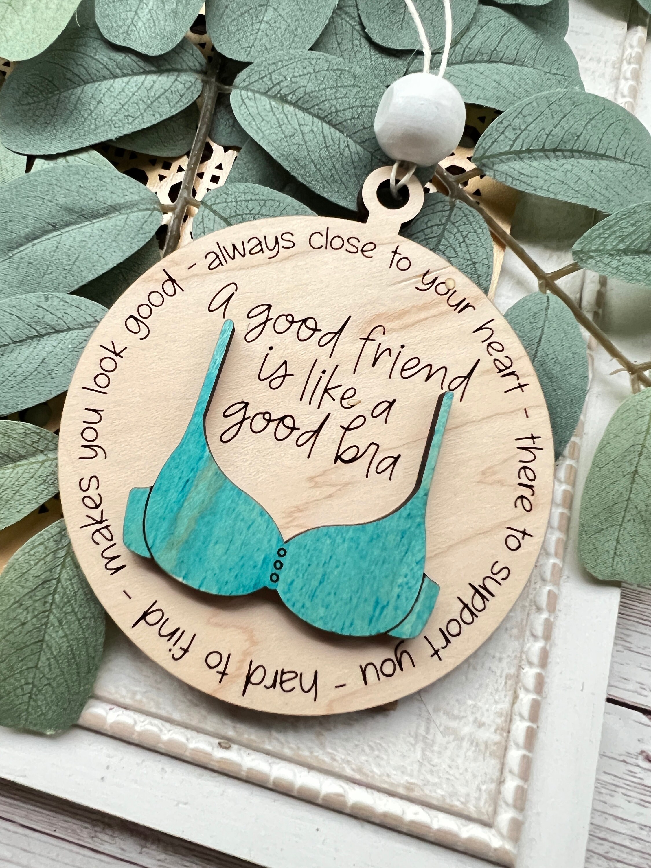Best Friendship Hand Painted Bra Wood Ornament - Etsy