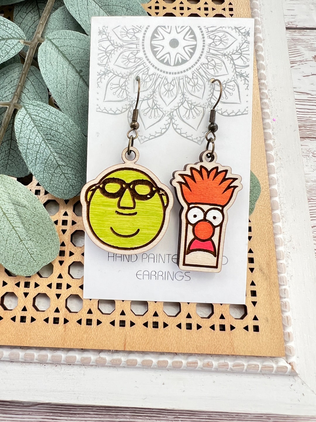 Teacher Science Cute Beeker and Bunsen , Light Weight Handpainted ...