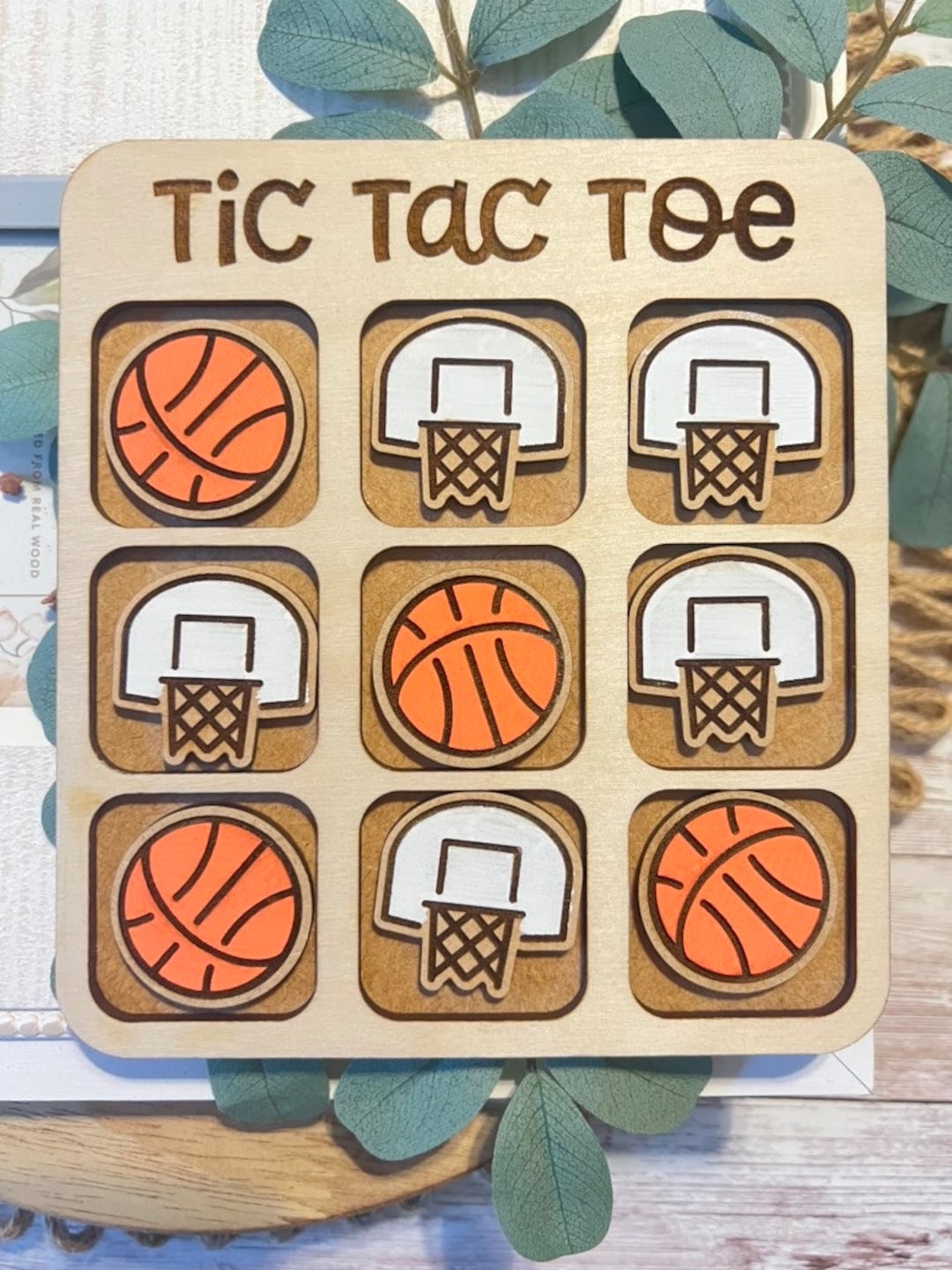 Basketball Team Hoops Game NBA Tic Tac Toe Board - Etsy