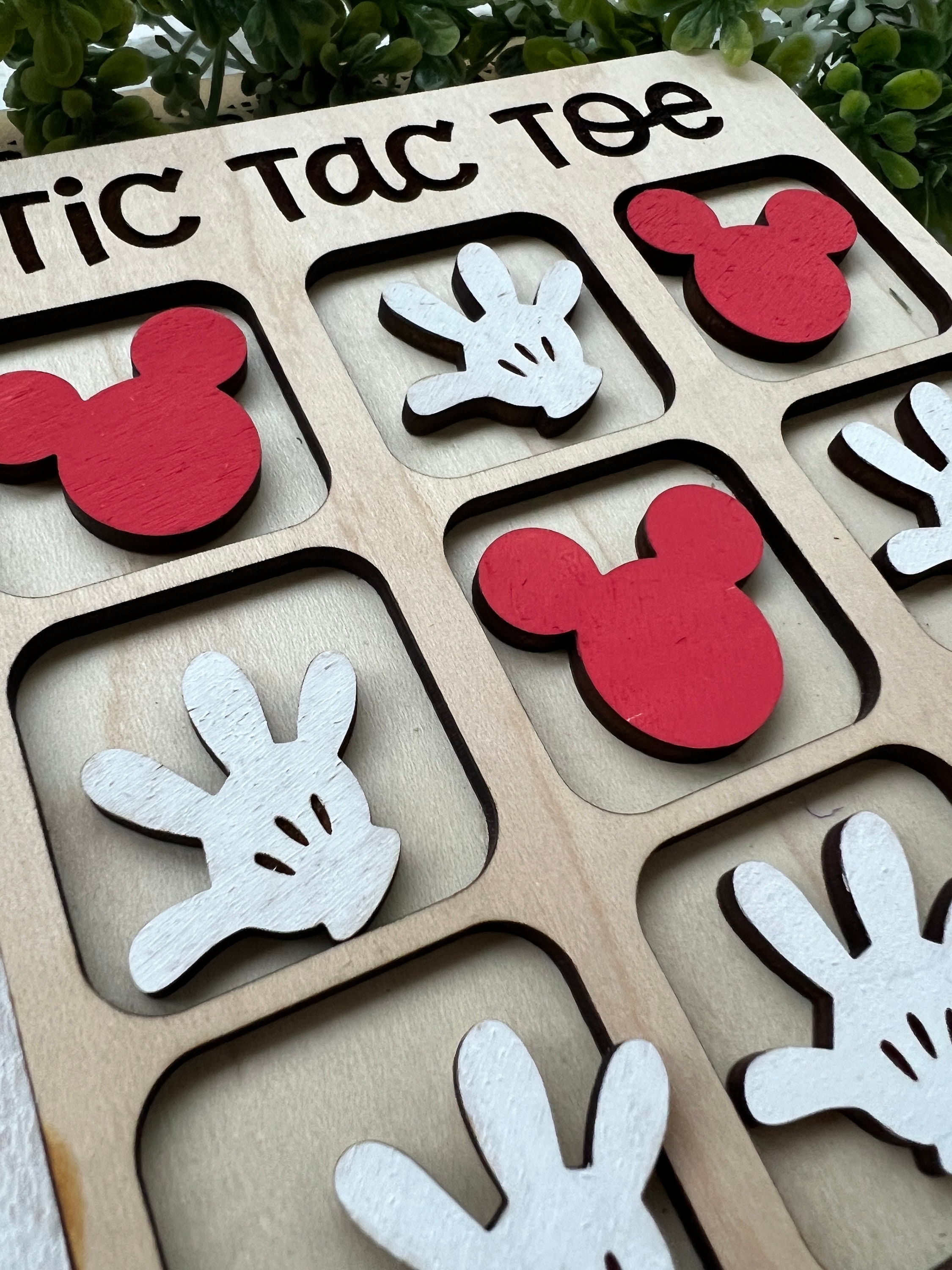 Magical Characters Hand Painted Tic Tac Toe Board Mouse Hands - Etsy