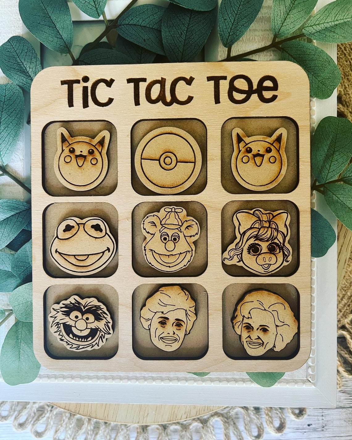 Peanuts Snoopy Charlie Brown Hand Painted Wood Tic Tac Toe - Etsy