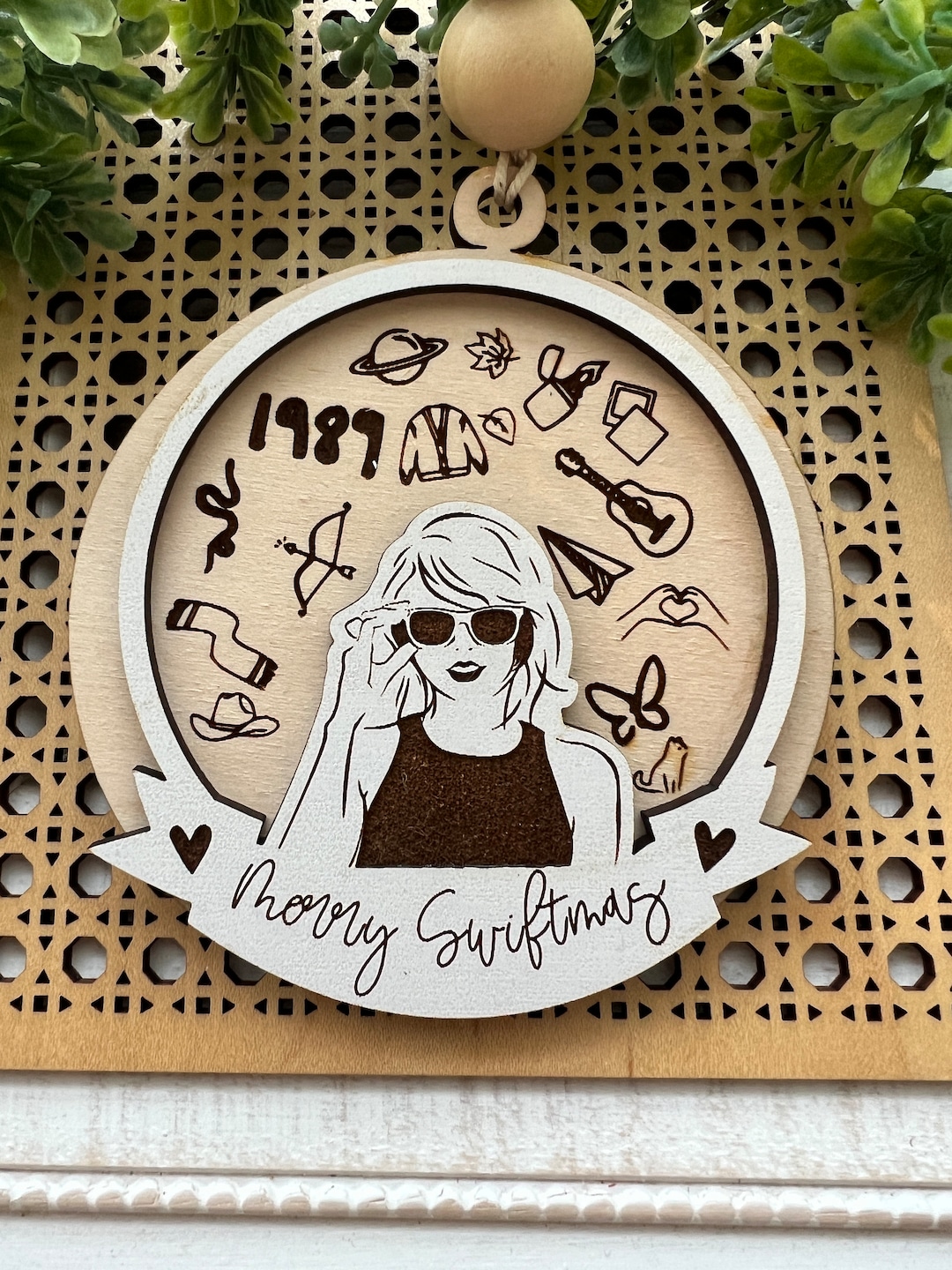 Merry Swiftie Ornament Concert Tour Eras Merry Swiftmas Wood Christmas ...