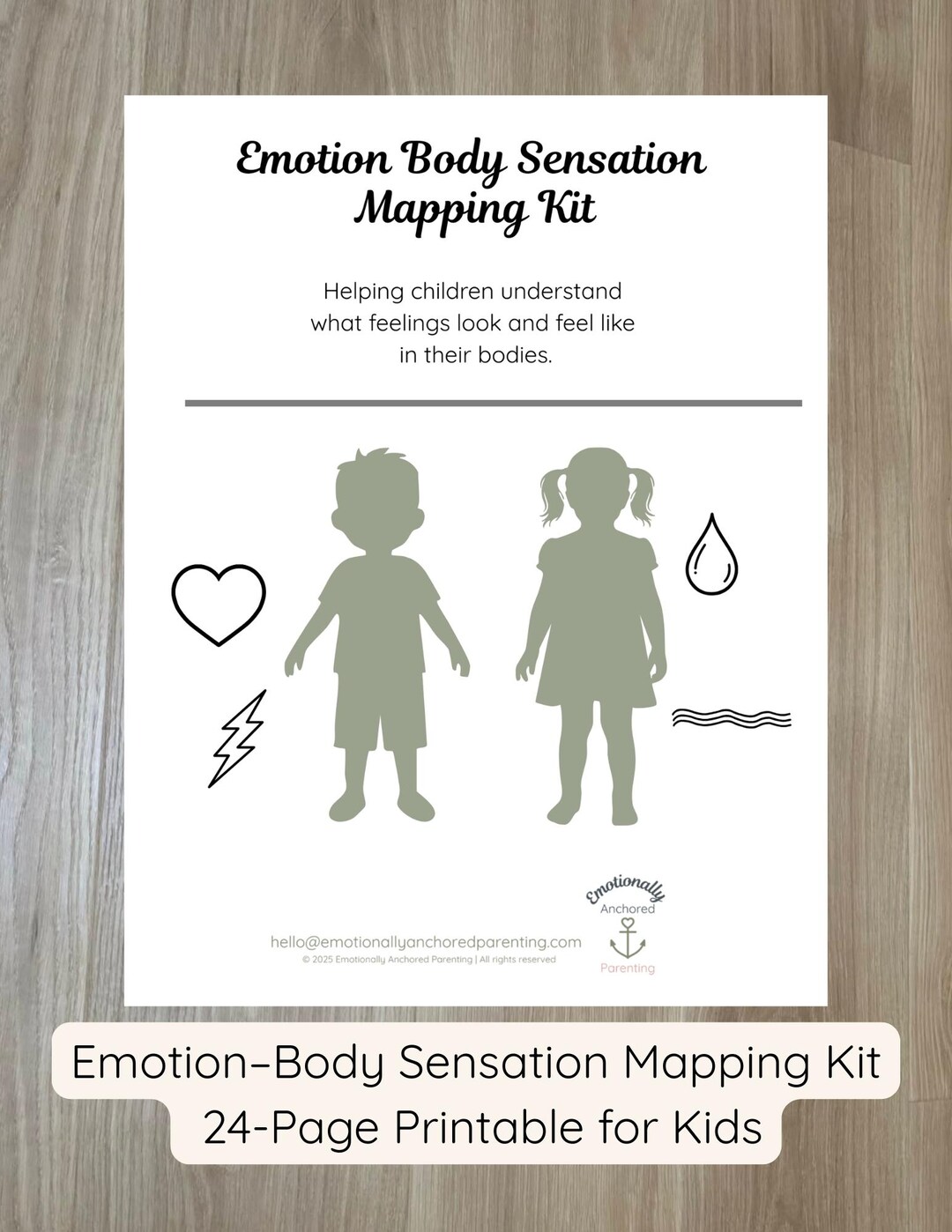 Emotion–body Sensation Mapping Kit for Kids | Emotional Regulation ...