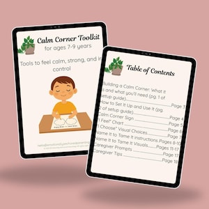 Printable Calm Down Corner for Kids | Emotional Regulation Toolkit Ages ...