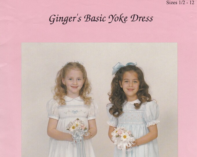 Ginger Snaps Designs ginger's Basic Yoke Dress Older Version in Sizes 1 ...