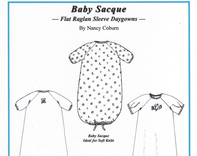 Ginger Snaps Designs "baby Sacque" Pattern in Sizes Preemie, Newborn ...