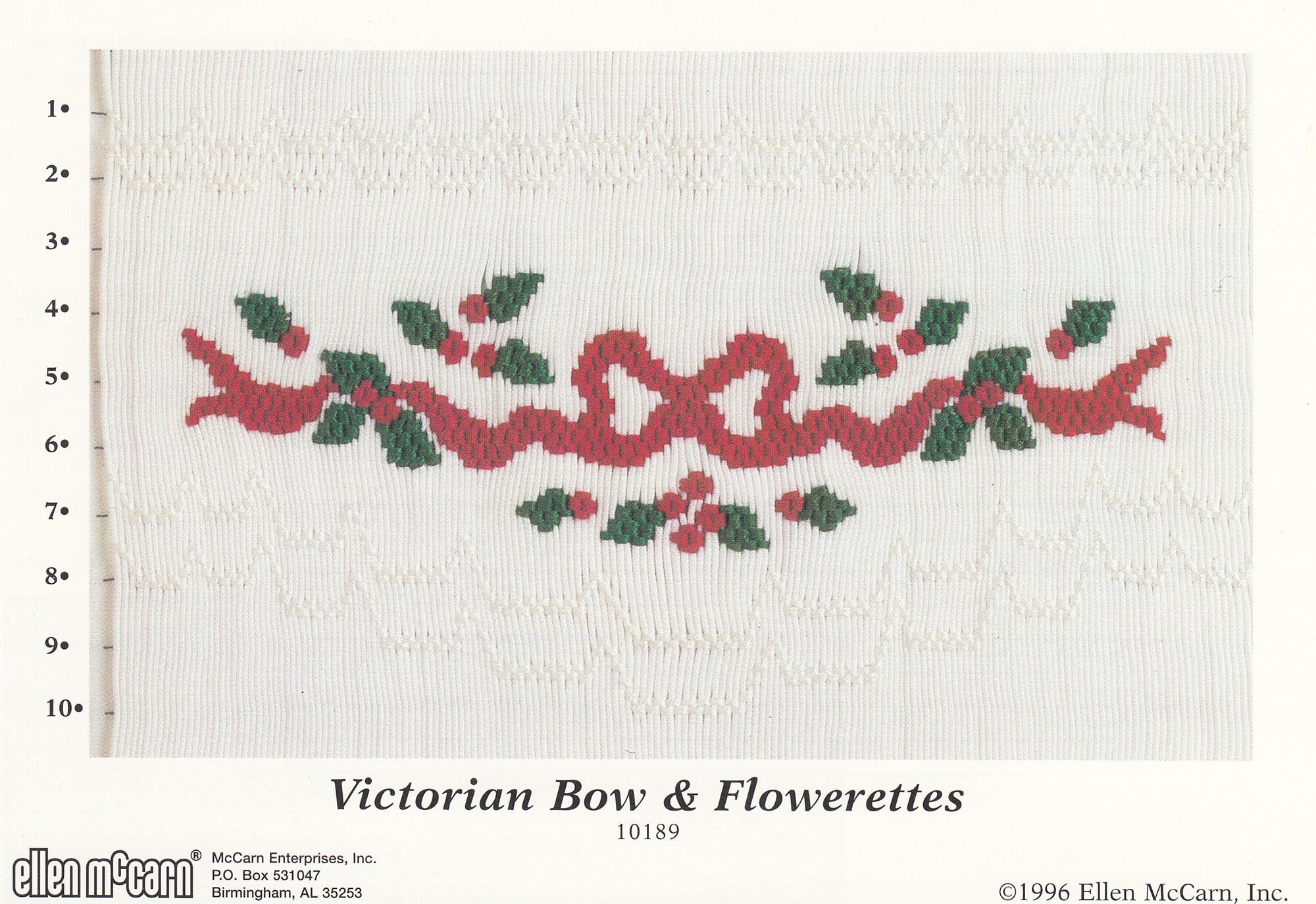 Ellen Mccarn Smocking Plate victorian Bow & Flowerettes - Etsy