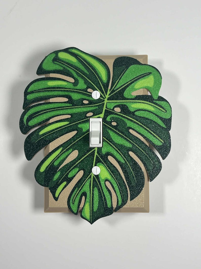 Monstera Leaf Light Switch Cover – Tropical Jungle Wall Decor, 3D ...